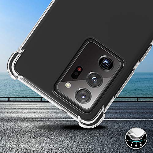 Migeec Compatible with Samsung Galaxy Note 20 Ultra Case - Clear Soft TPU Bumper [Shock-Absorbing] Full Protection Phone Case for Samsung Galaxy Note 20 Ultra, Crystal Clear