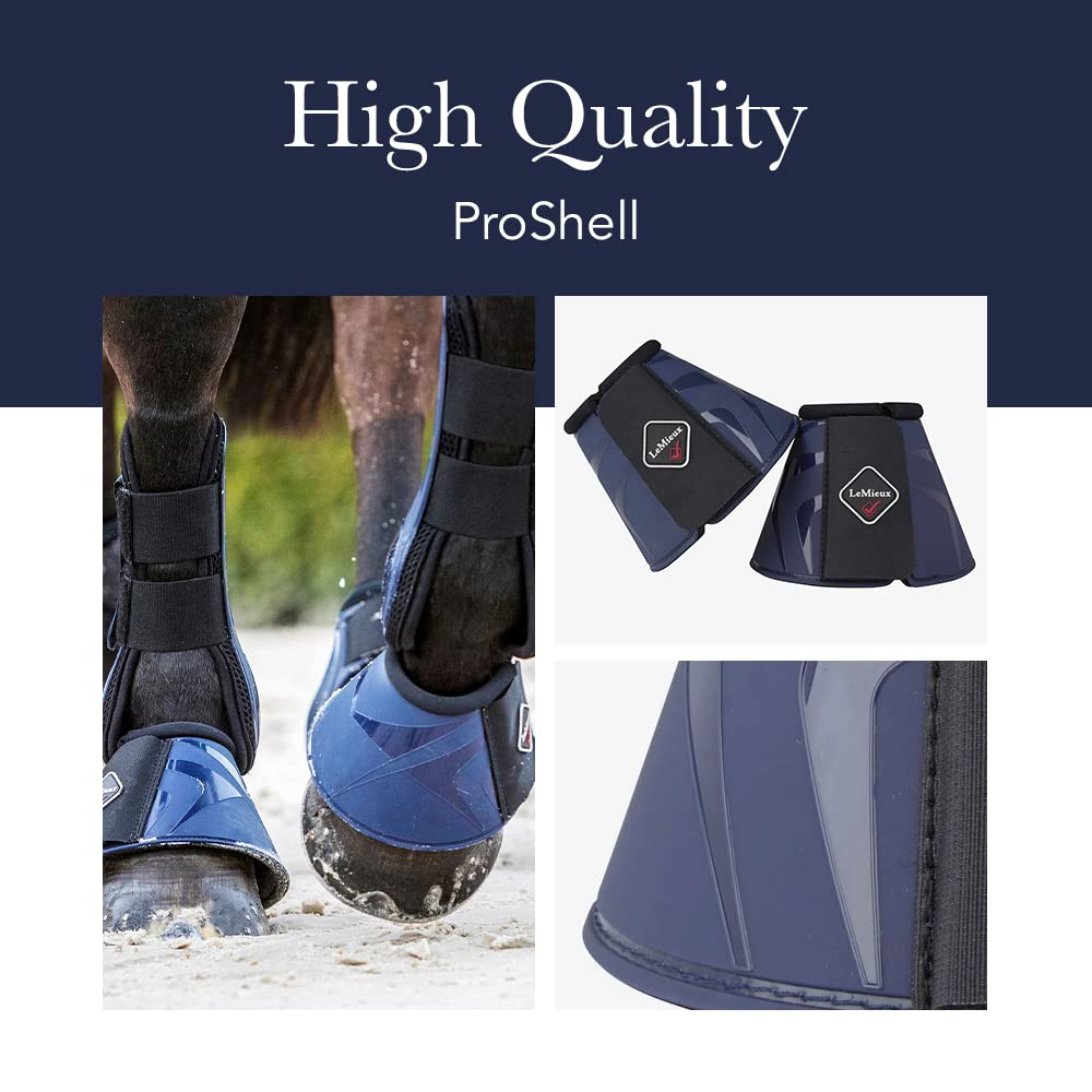 LeMieux ProShell Overreach Horse Boots - Over Reach or Bell Boots for Horses - Protective Gear and Training Equipment - Equine Boots, Wraps & Accessories (White - XLarge)
