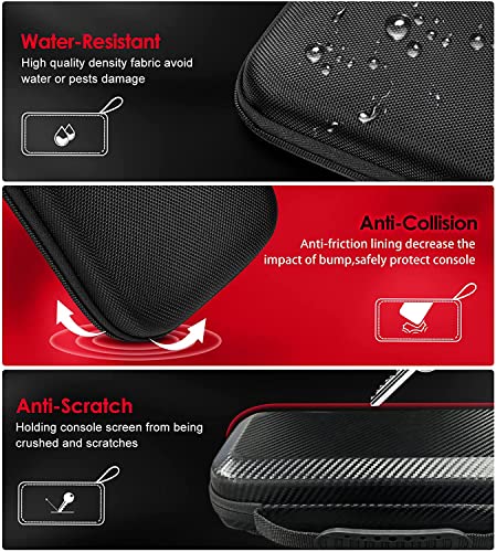 Steam Deck Carrying Case, Protective Hardshell Travel Case with Zipper Pocket for Steam Deck Console & Accessories, Storage Bag - Fit Original Charger AC Adapter