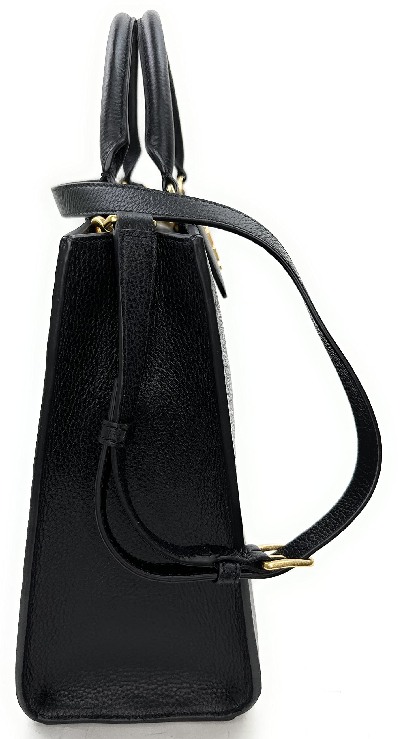 Tory Burch Britten Pebbled Leather Tote (Black)