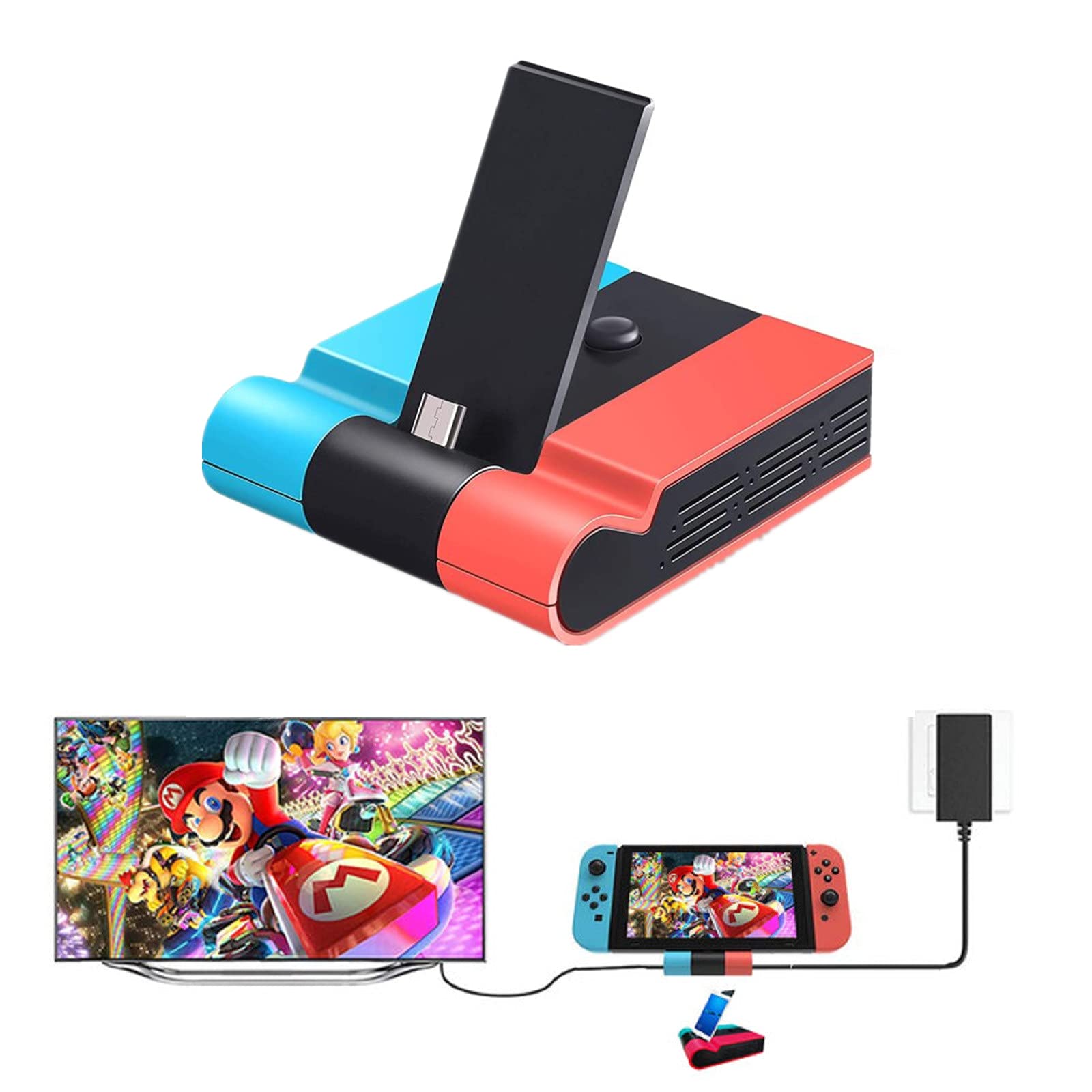 Replacement Docking Station for Nintendo Switch, Zamia Charging Dock 4K HDMI TV Adapter Compatible with Official Nintendo Switch Dock