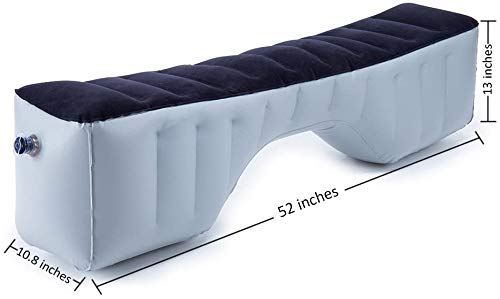 Mr.Ho Inflatable Car Travel Mattress Back Seat Gap Pad Air Bed Cushion Camping Air Couch (Blue)