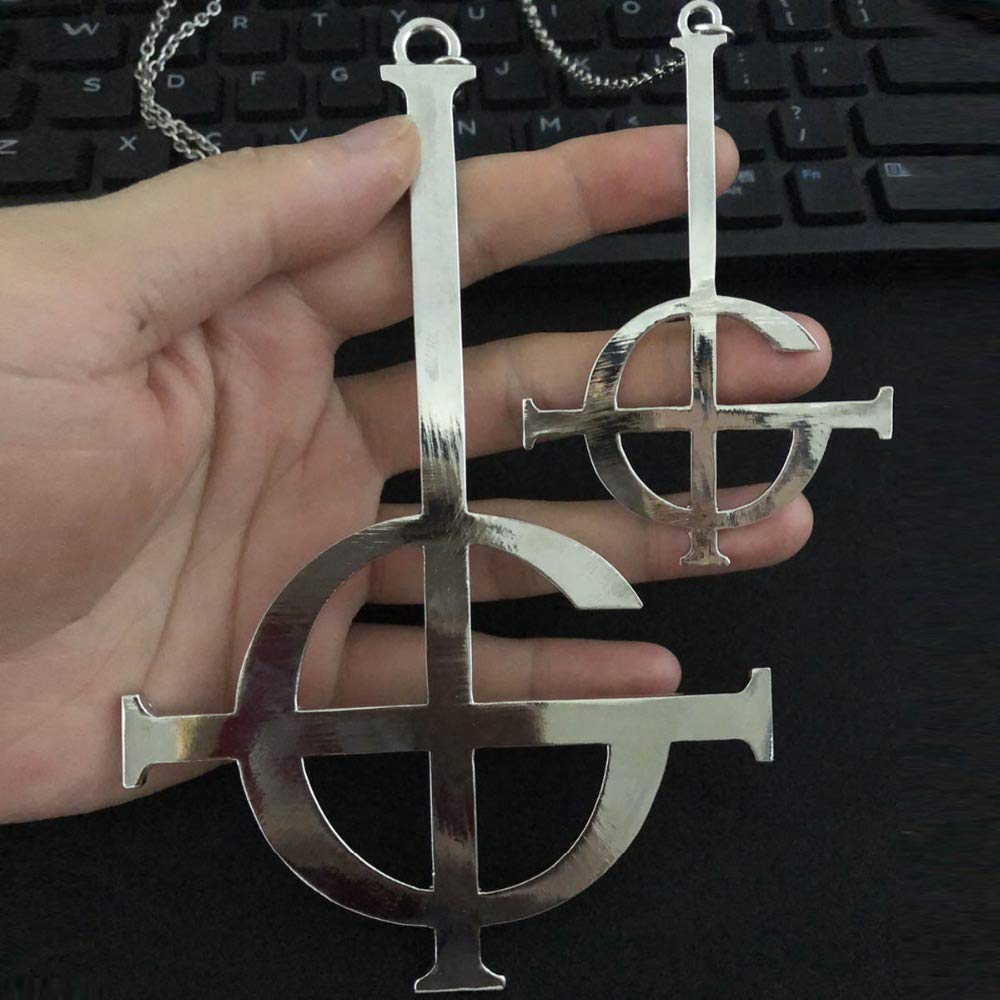 Moniku Nameless Ghouls Cross Necklace Cosplay Accessory Silvery