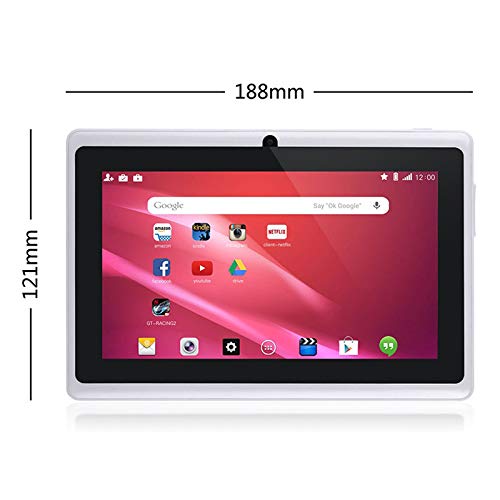 MEISI Bluetooth WiFi Tablet, Android Tablet 7 inch, 4.4 Quad Core Processor, 1024x600 Pixels 5 Point Capacitive Screen, Dual Camera, Support 3D Game