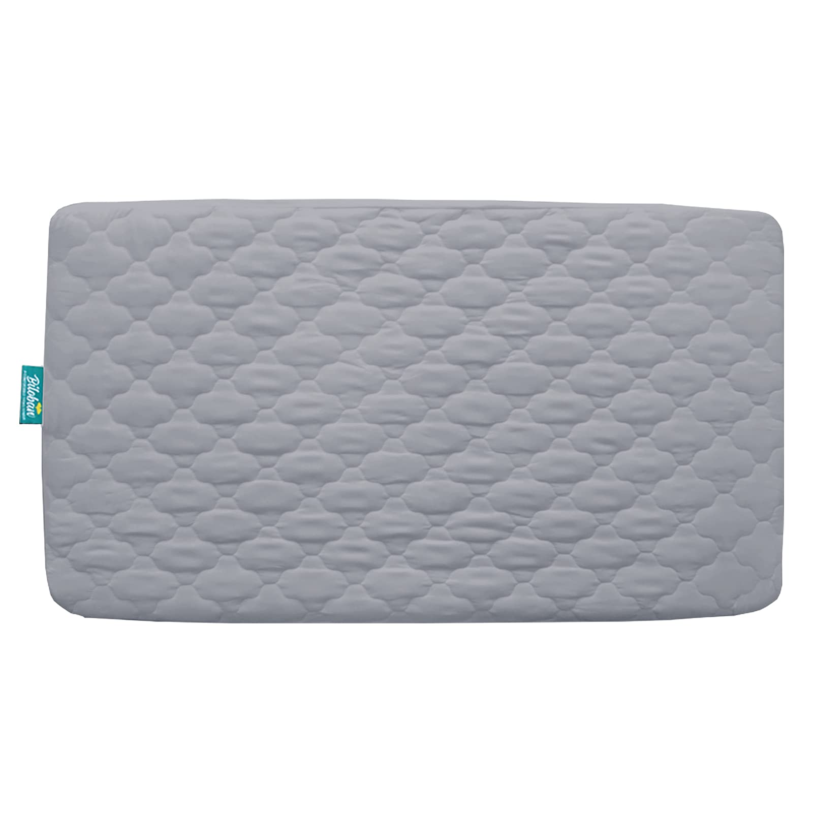 Waterproof Crib Mattress Protector Pad Fitted Sheet Quilted 2 Pack Grey & White