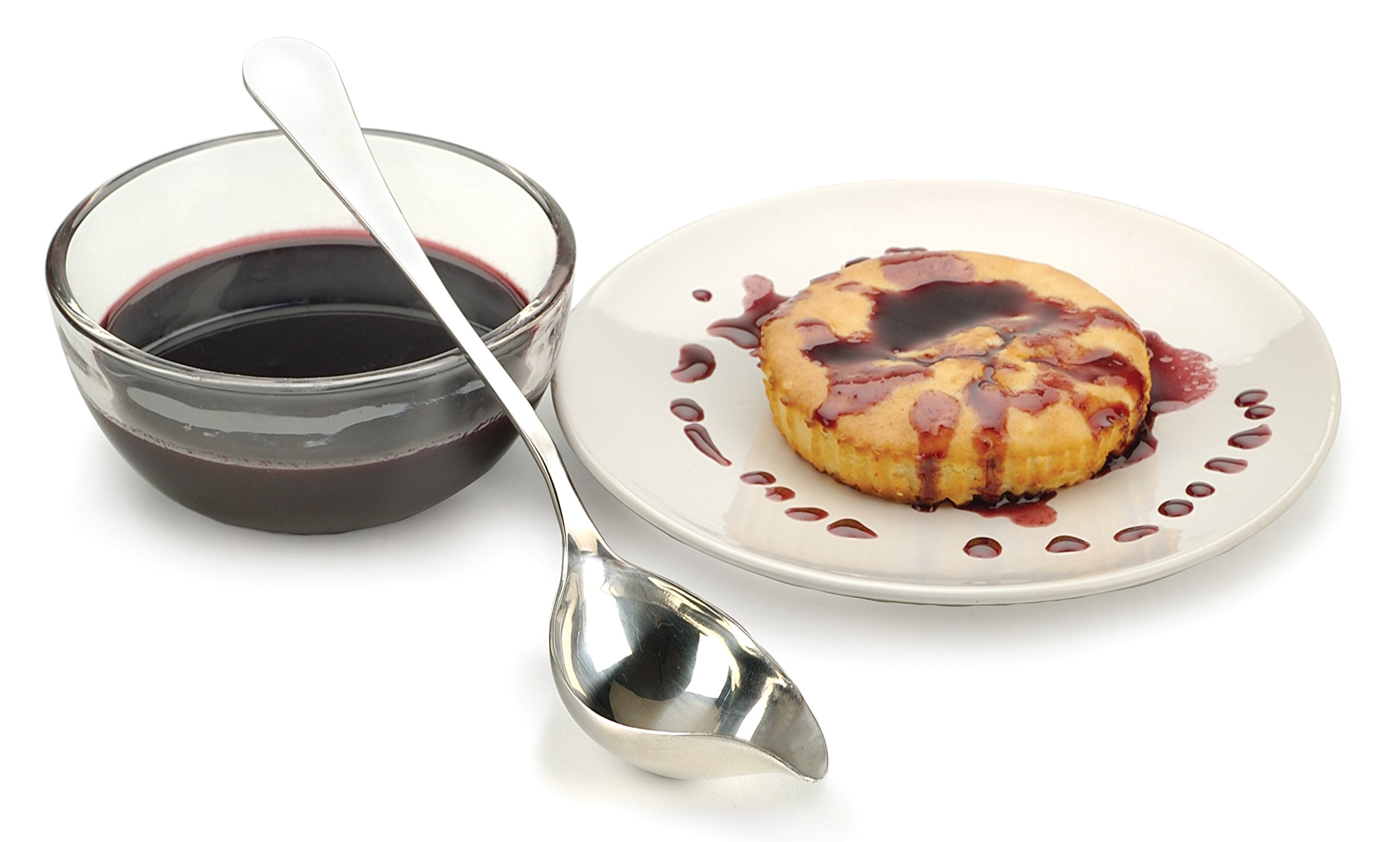 RSVP International Endurance Culinary Sauce Spoon, Mini Ladle with Gravy Pour Spout, Dishwasher Safe, 18/8 Stainless Steel, 9x1.75x2"