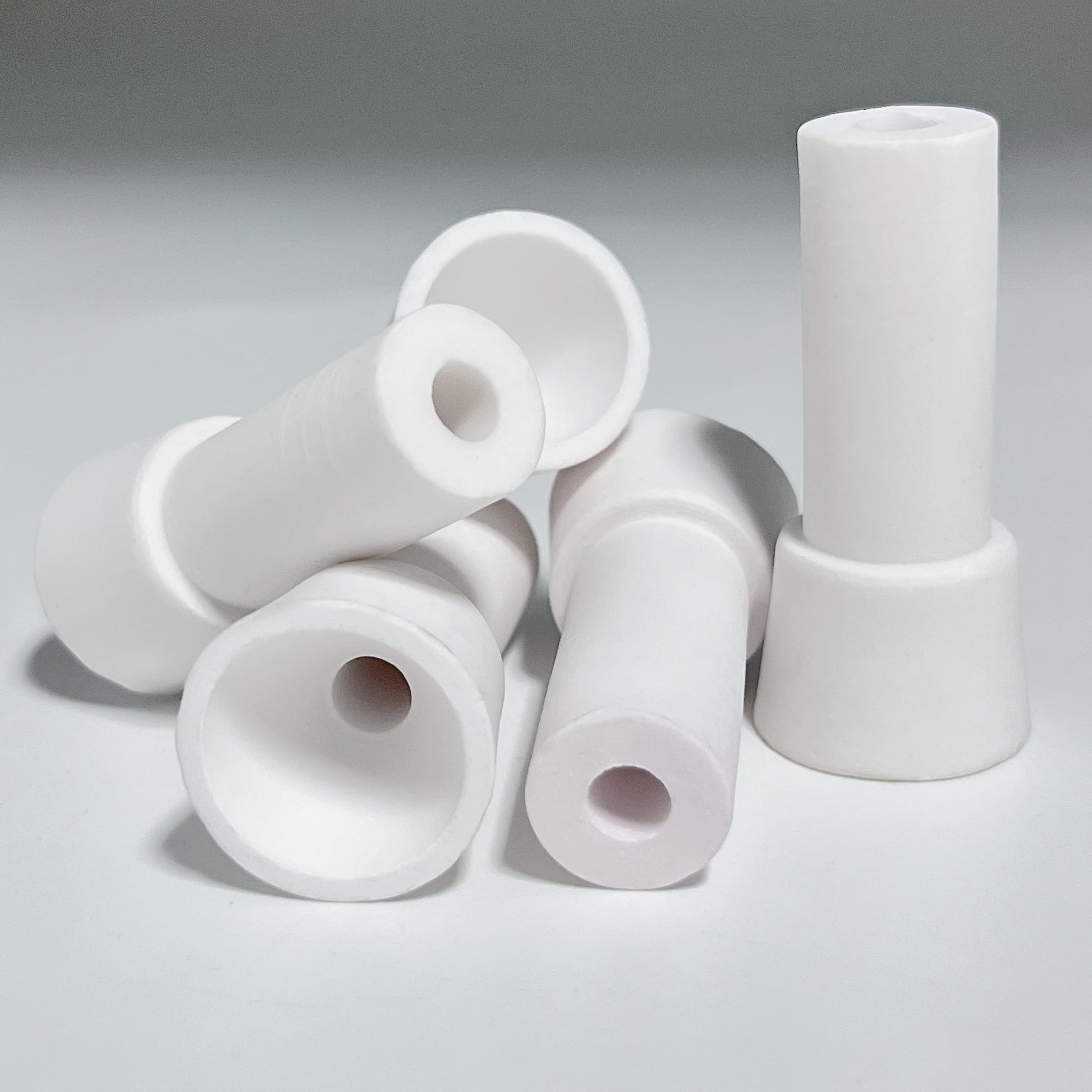 YOXIIHA Sand Blaster Gun Head Wear-resistant Flared Mouth White Ceramic Sandblasting Gun Nozzle Pneumatic Rust Removal Sandblast Machine Nozzles 5 pcs (4 mm Ceramic Nozzle)