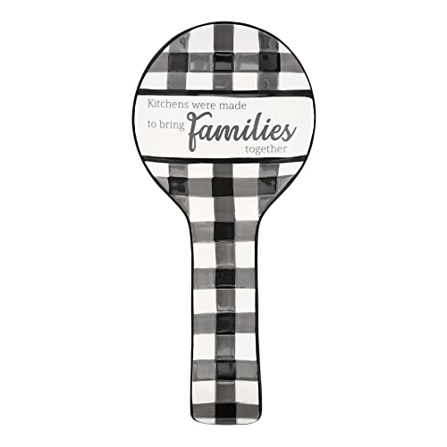 Pavilion Gift Company Pavilion-Kitchens were made to bring families together 8.75" spoon rest, Black