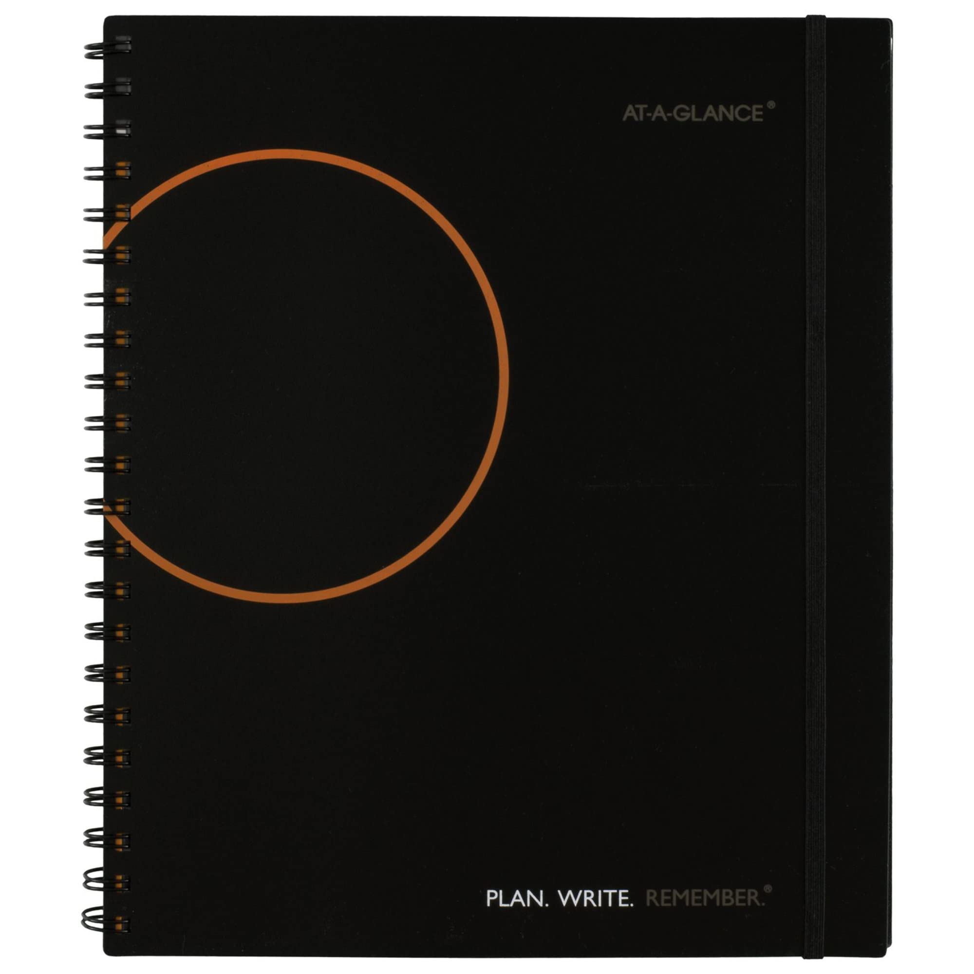 Planning Notebook by AT-A-GLANCE, Undated, 8-1/2" x 11", Large, Plan. Write. Remember., with Reference Calendars, Black (70620905)