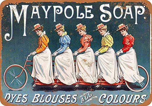 Maypole Soap 16" x 12" Tin Sign Nostalgic Metal Sign Home Decor for Culb Bar Cafe