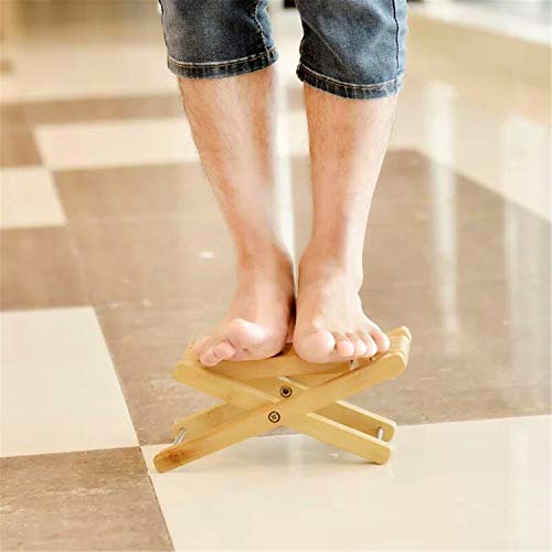 Miwayer Bamboo 4 Gears Adjustable Upscale Guitar Foot Rest Non-Slip Foot Stool Foldable Footrest from 4.5" up to 8",Accessory for Classical Acoustic Guitar Part