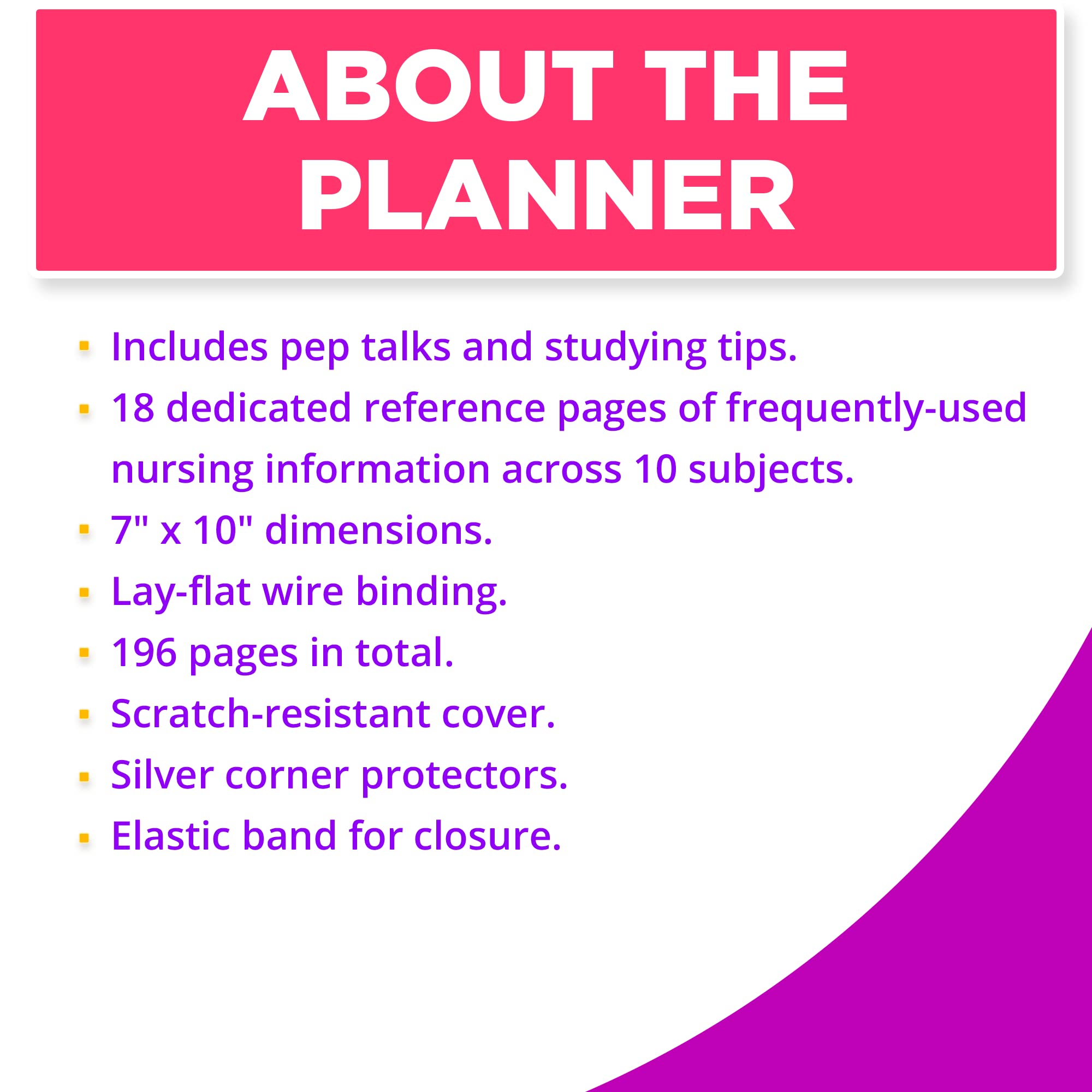 Nursing School Study Planner - Nursing Student Gifts - Fall/Spring Academic Year - Dates Start August 1, 2023 & Ends August 31, 2024