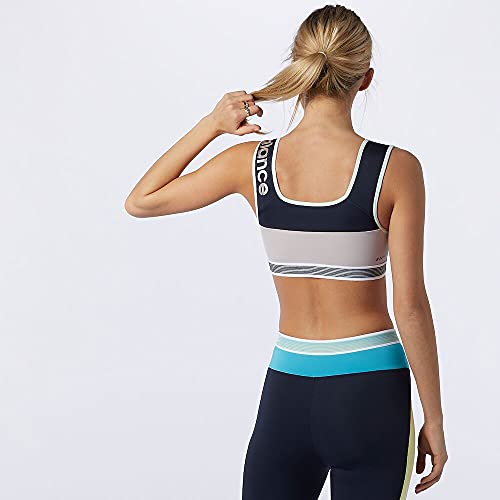 New Balance Women's Achiever Remix Crop Top, Logwood, Large