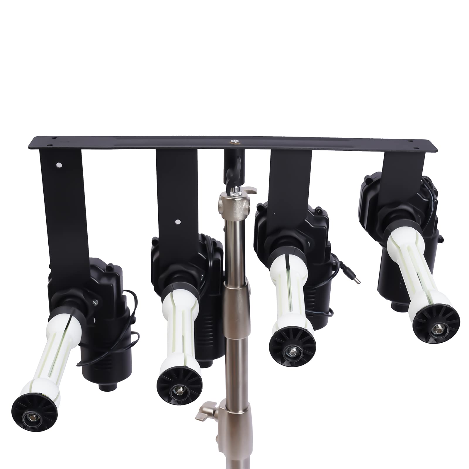 LOYALHEARTDY 4 Roller Wall Mounting Electric Motorized Background Support System with Remote Control for Photography, Including 2 x Four-fold Mounting Brackets, 4 x Electric Motors