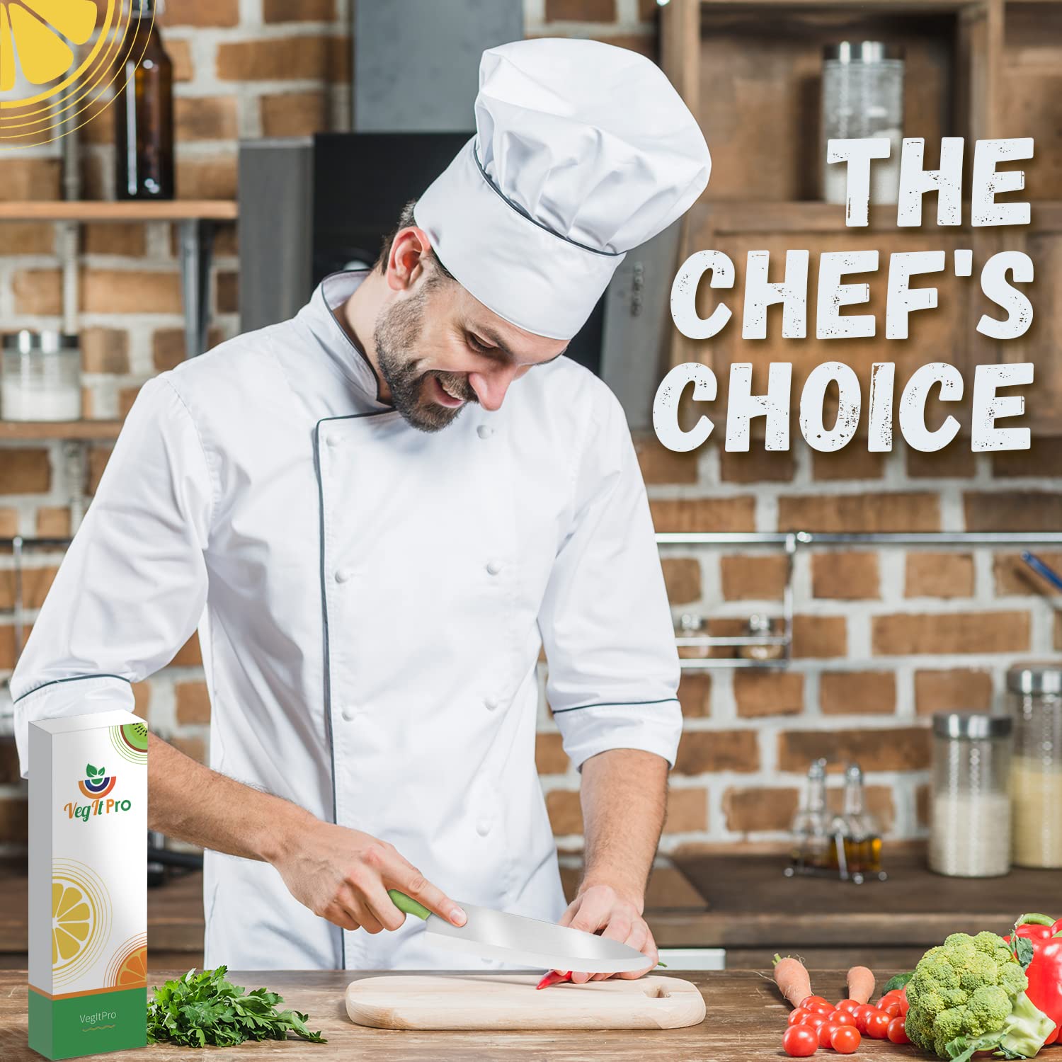 VegItPro 8" Ceramic Knife + Vegetable Cutting Knives + Ceramic Paring Knife + Sharp Knife + Vegetable Knife + Lettuce Knife + Blade Covers Included