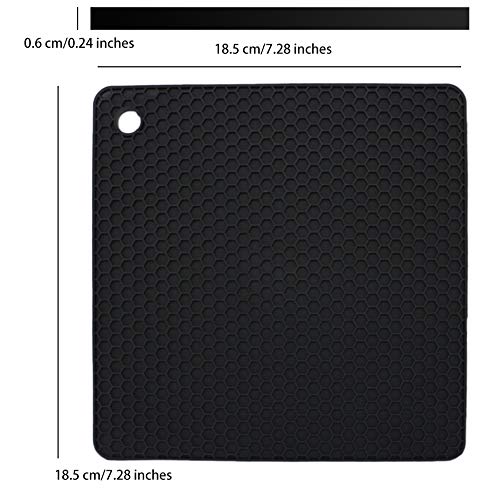 Smithcraft Silicone Trivets for Hot Dishes, Pots and Pans, Hot Pads for Kitchen, Teal Silicone Pot Holders, Silicone Mats for Kitchen Quartz Counter Heat Resistant Mat, Flexible Table Trivet Mat Set 4