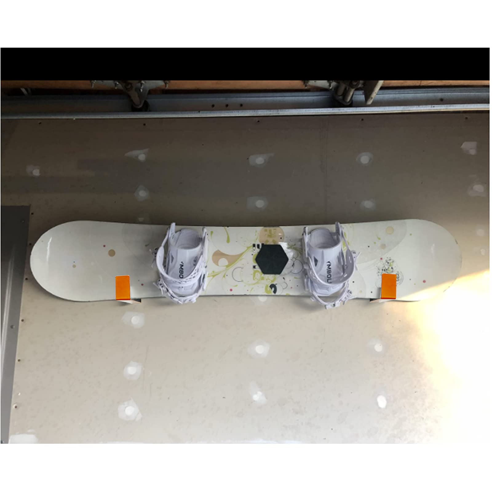 Qualward Snowboard Display Wall Mount Rack Indoor Snowboard Storage Steel Metal Hooks, Home and Garage Snowboard Storage
