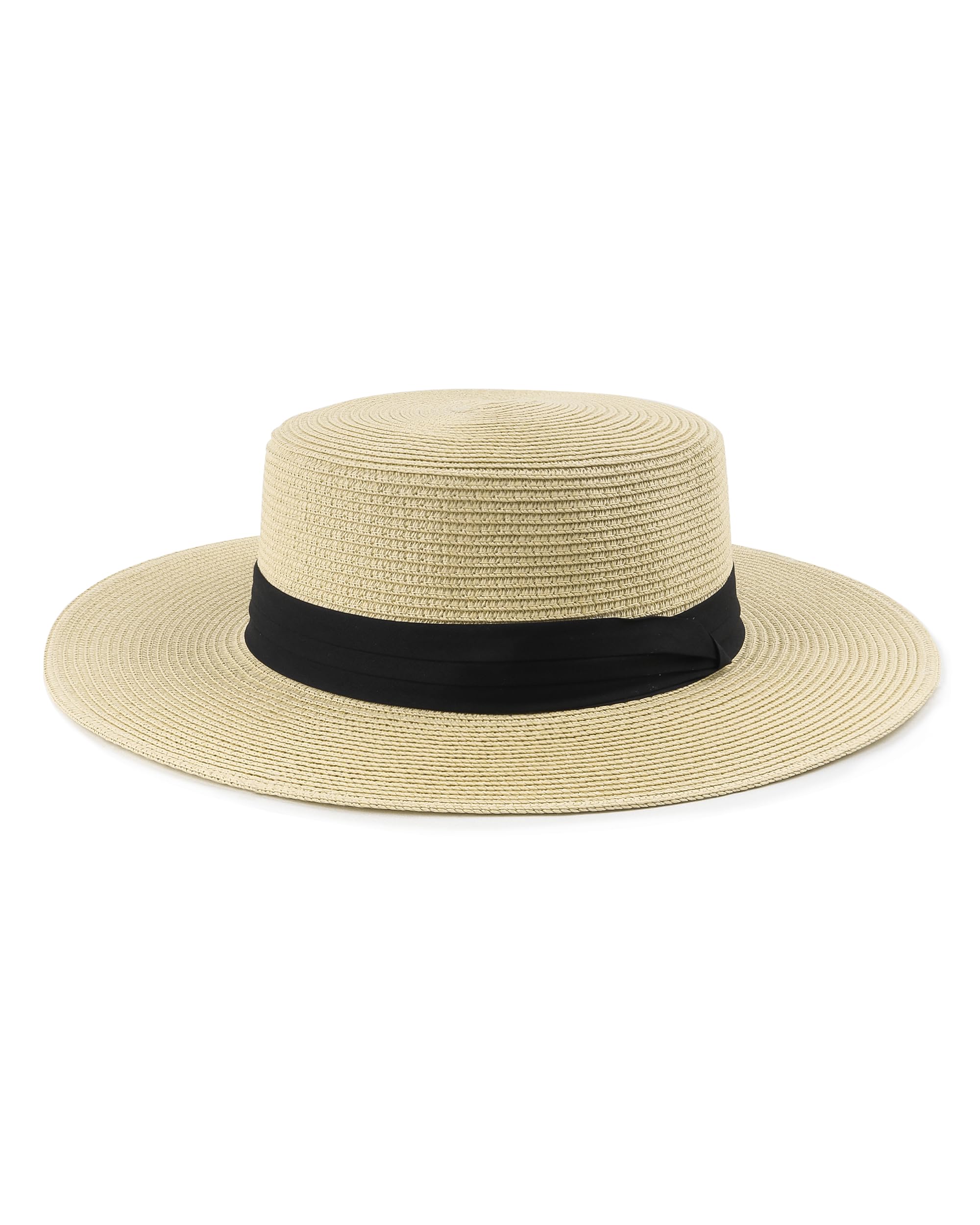 Zylioo Oversized XXL Straw Boater Hats,Wide Brim UV Beach Hats,Summer Cooling Hats with Detachable Chin Strap