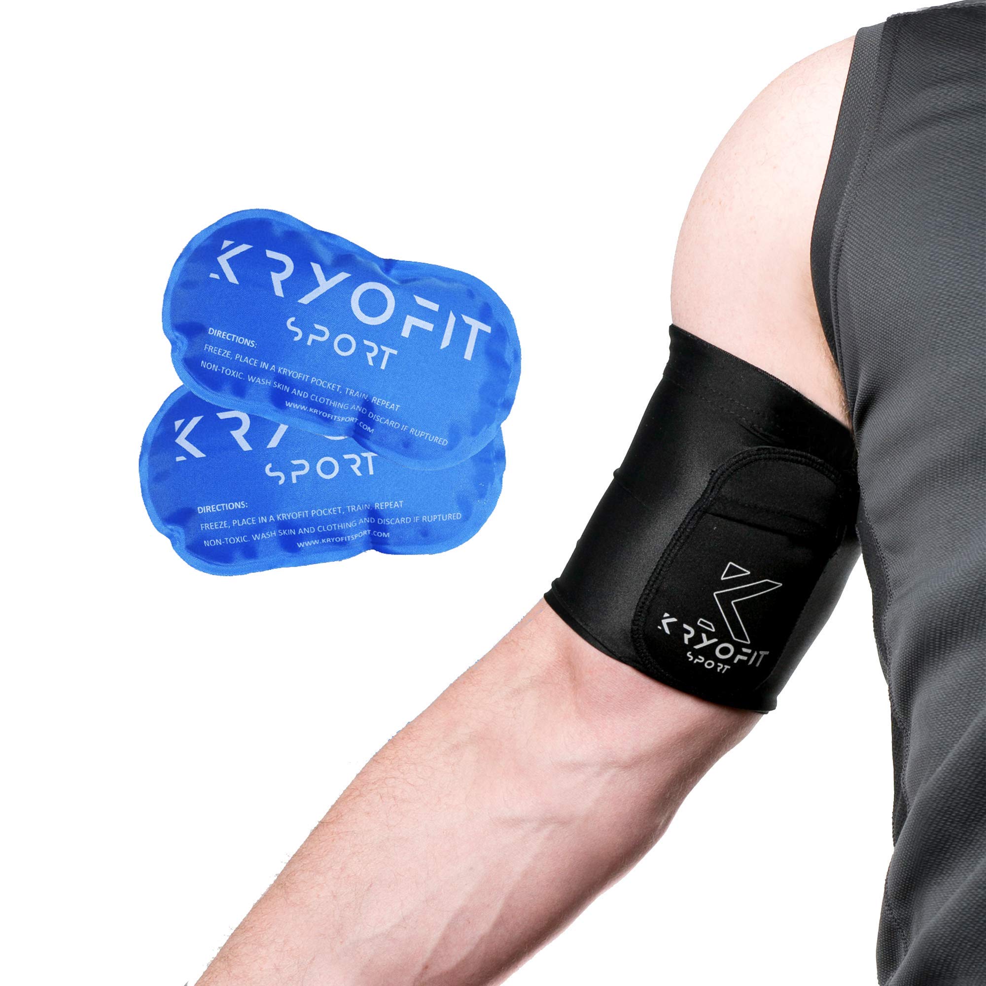 New Kryofit Cold Compression Sleeves - for Elbow, Knee Bicep Pain & Swelling
