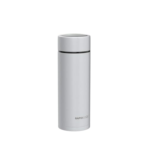 Nuby RapidCool Portable Baby Bottle Maker - BPA-Free Baby Formula Maker - Includes Milk Powder Dispenser and Digital Lid - Ideal for Travel Bottles and Night Feeds - Stainless Steel
