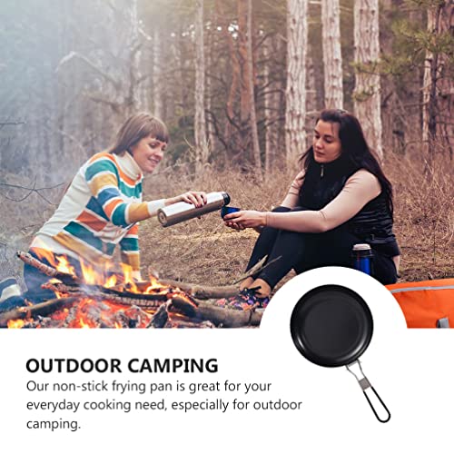 SEWACC 9 Frying Pan Saute Pan Camping Frypan Stove Grill Pan Cast Iron Grill Plate Cast Iron Griddle Pan Nonstick Bakeware Metal Cooking Utensils Iron Skillet Kettle Induction Cooker