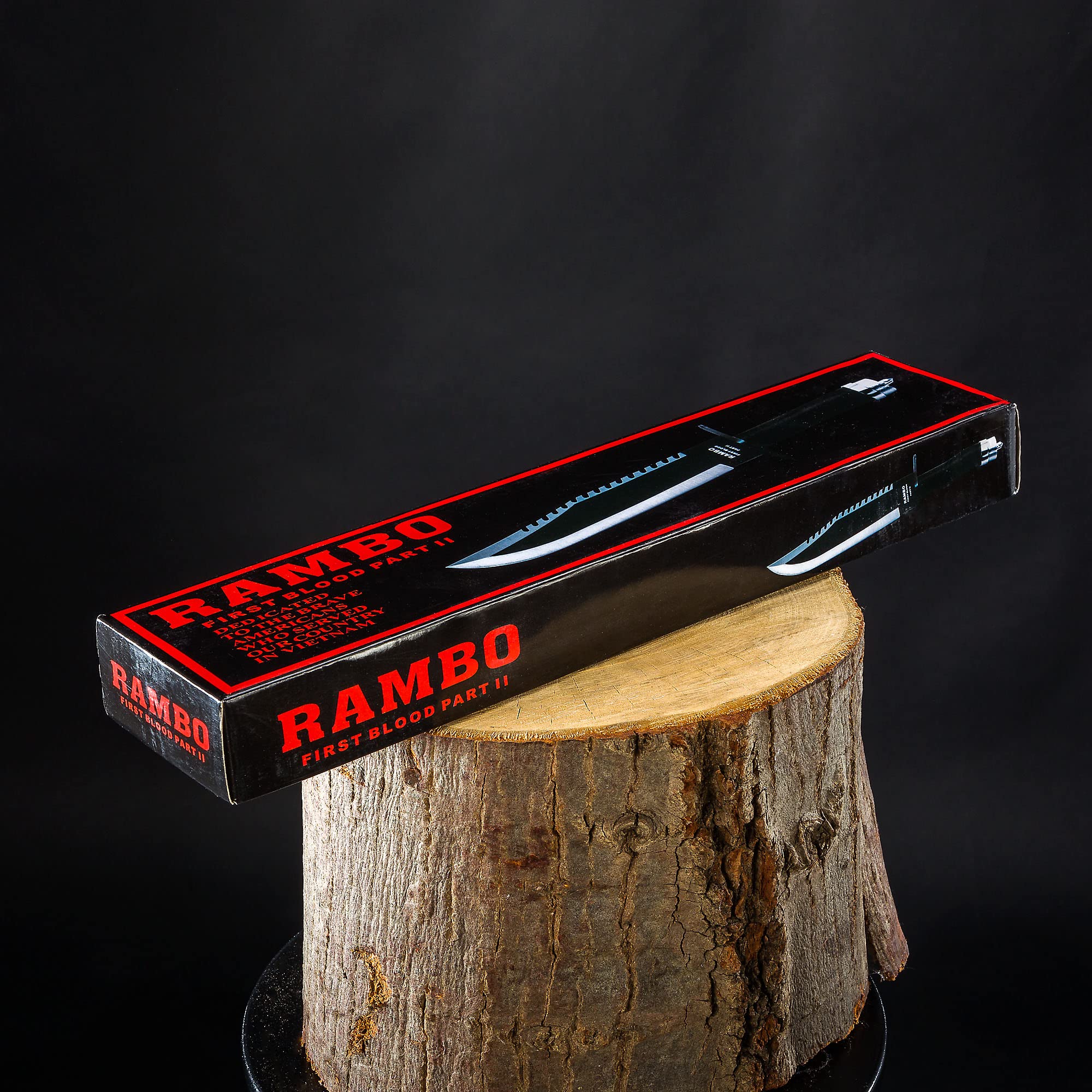 Rambo Survival Knife First Blood Part 2 with Signature - Leather Sheath & Premium Box - Fixed blade Hunting Outdoor Camping