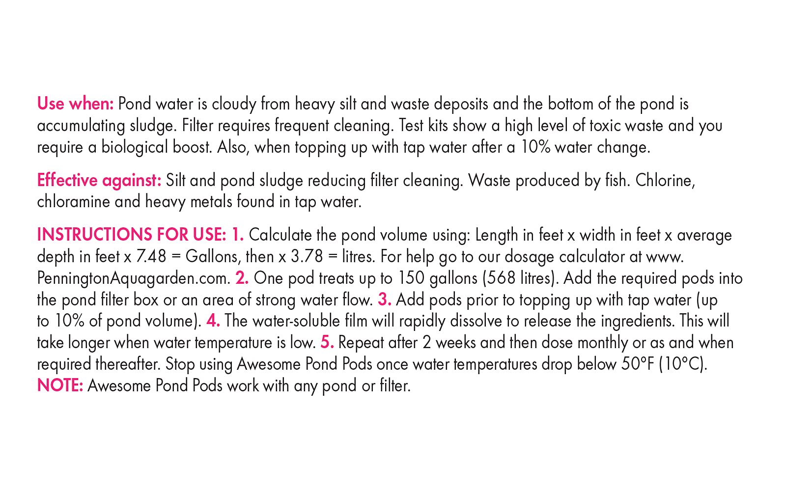 Pennington Aquagarden Awesome Pond Pods, Eats Pond Sludge, Makes Tapwater Safe, Reduces Filter Cleaning - 6 Pack,Brown