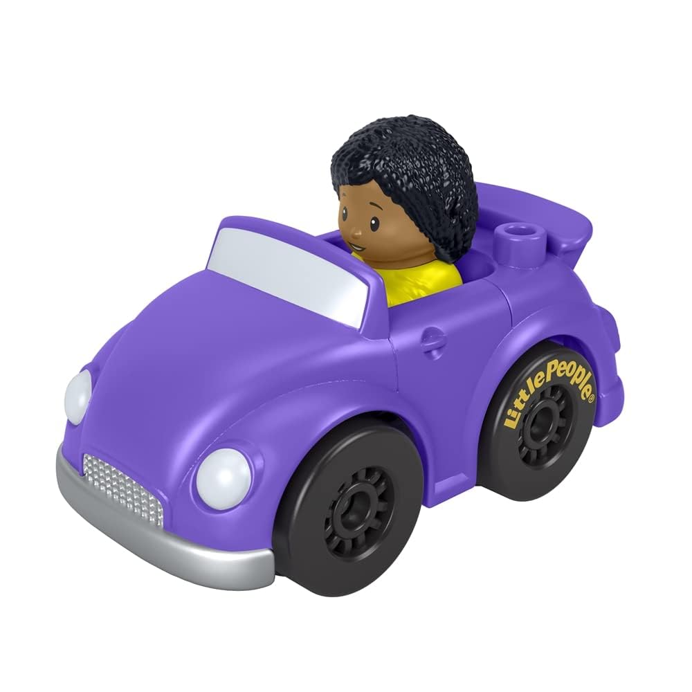 Little People Collectible Wheelies Car - HGP73 ~ Purple Convertible Love Bug Car ~ AA Girl Driving