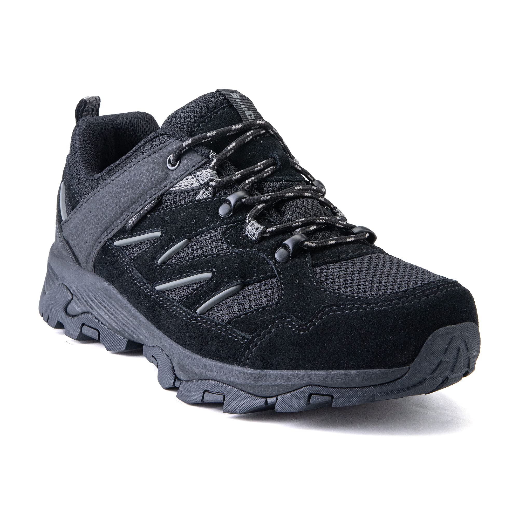 SILENTCARE Men's Waterproof Hiking Shoes Non-Slip Comfortable Outdoor Walking Hike Footwear(Medium, Black Grey,Numeric_10)