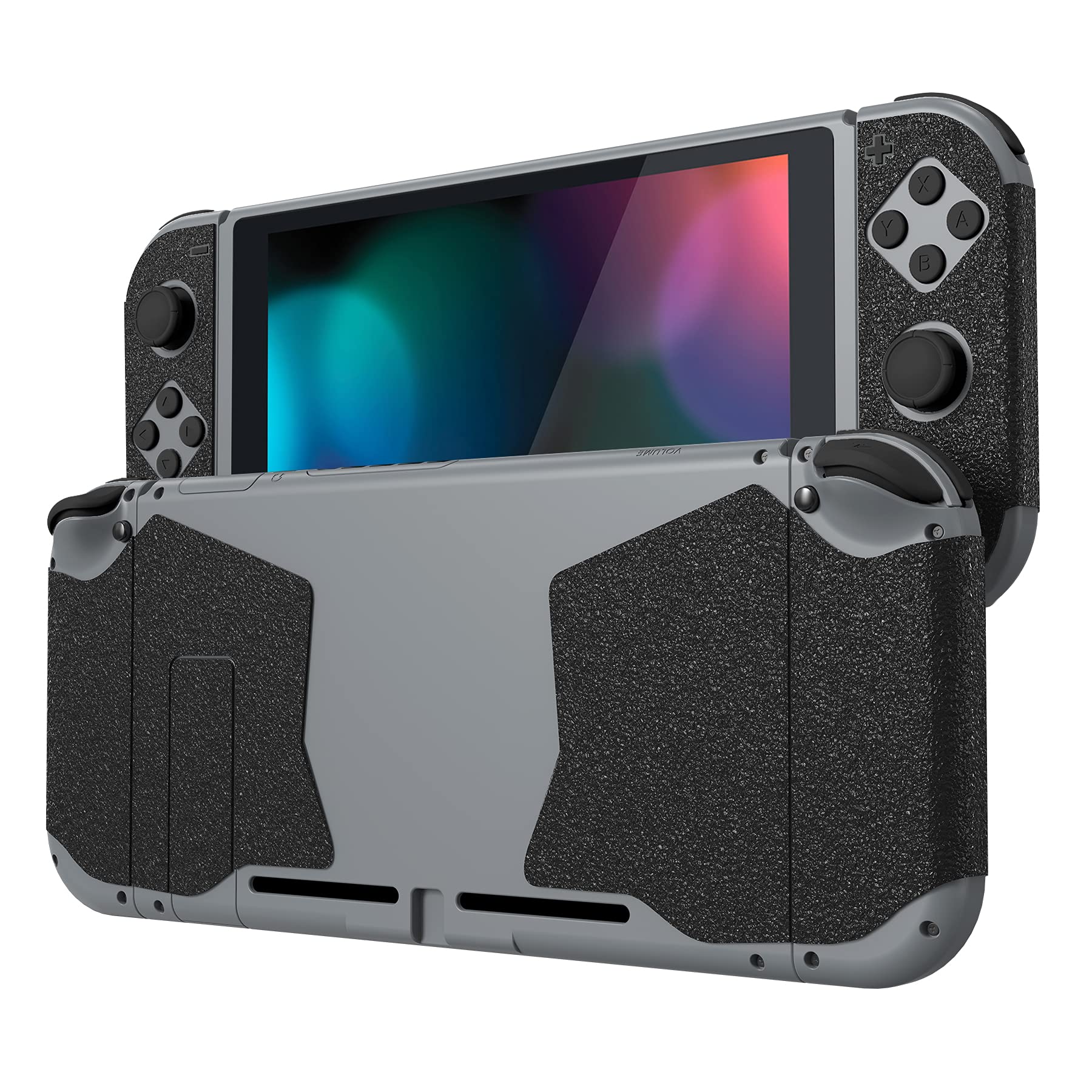 PlayVital Anti Slip Textured Rubber Grips for Nintendo Switch Controller Console, Switch Grip Sticker Pad, Sweat-Absorbent Console Joycon Grip Skins Sticker for Nintendo Switch - 3 Different Sizes