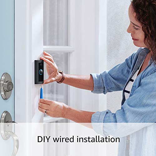 Ring Video Doorbell Wired bundle with Echo Dot (Gen 4) - Charcoal