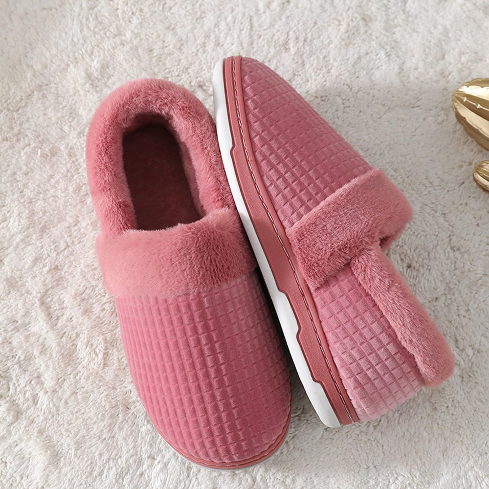 Memory Foam Slippers for Women Women's House Shoes with Arch Support Wool Slippers with Arch Support Warm Slippers for Men Indoor Outdoor Christmas Leggings for Women Gifts for Him 2023
