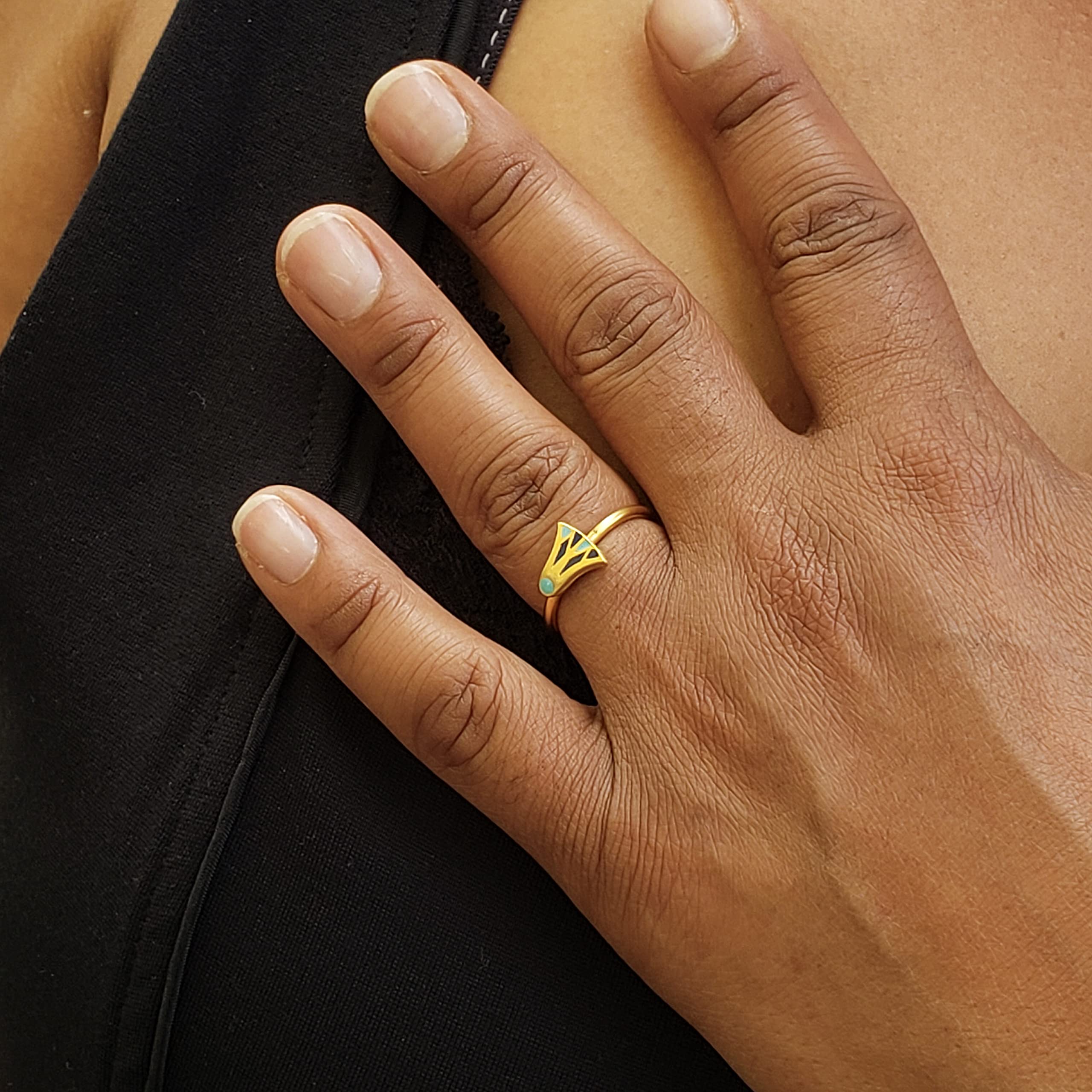 MUSEUM REPRODUCTIONS Egyptian Lotus Ring - Adjustable