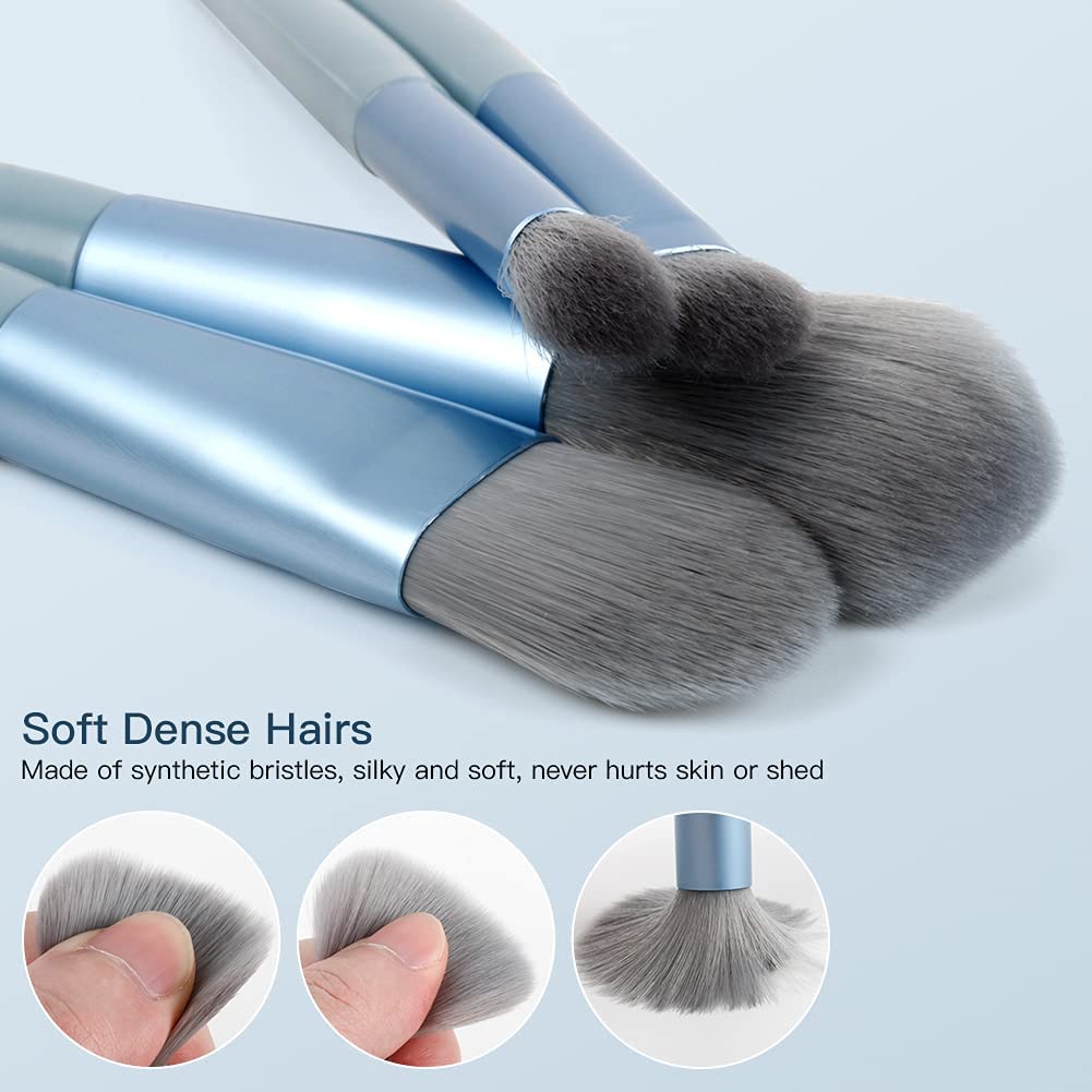Makeup Brushes,WeChip 8pcs Mini Makeup Brush Set Premium Synthetic Foundation Brush Powder Concealers Brush Eyelash Eye shadow Eyebrow Brush Lip Brush