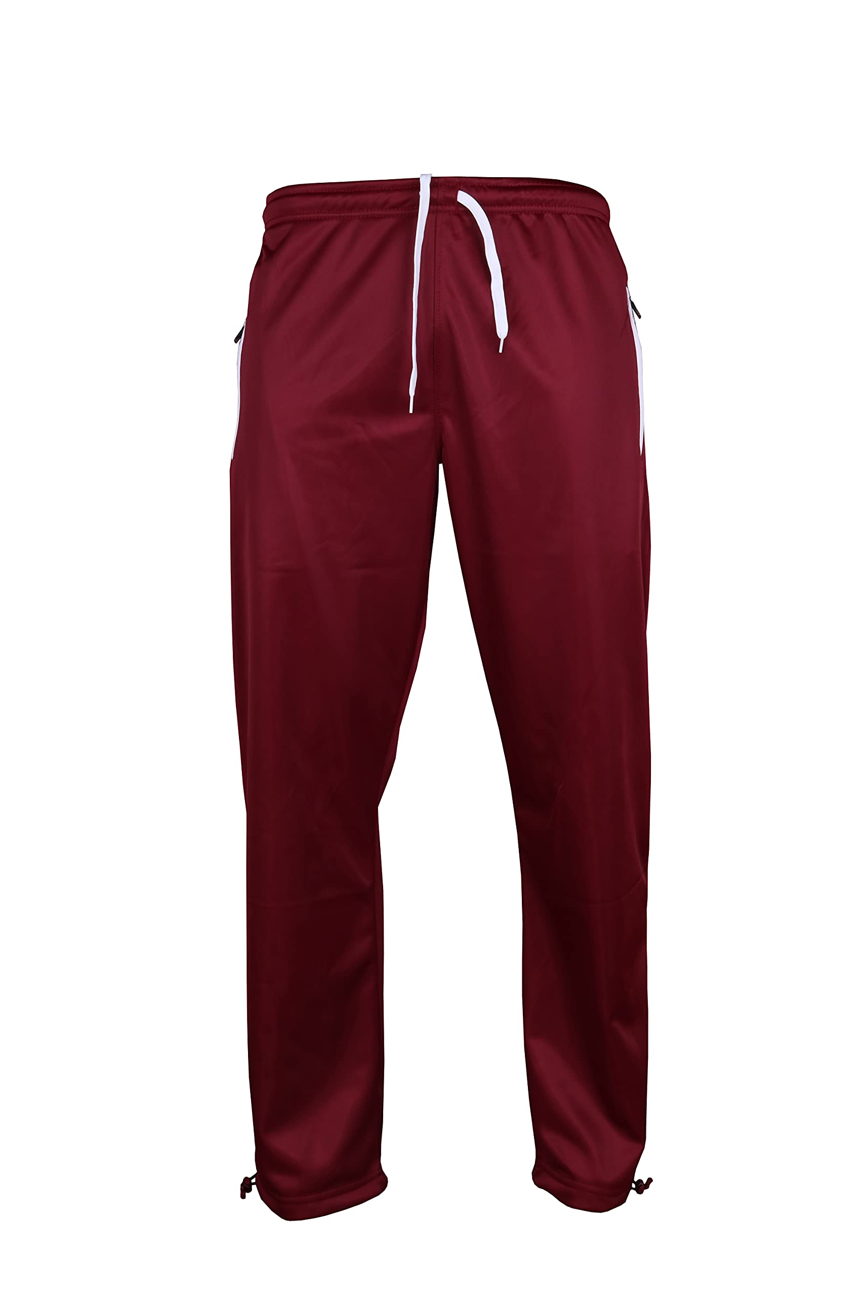 Men Classic Full Zip Track Jacket and Jogging Track Pant Active Wear Sports Tracksuit Set (Burgandy, S)