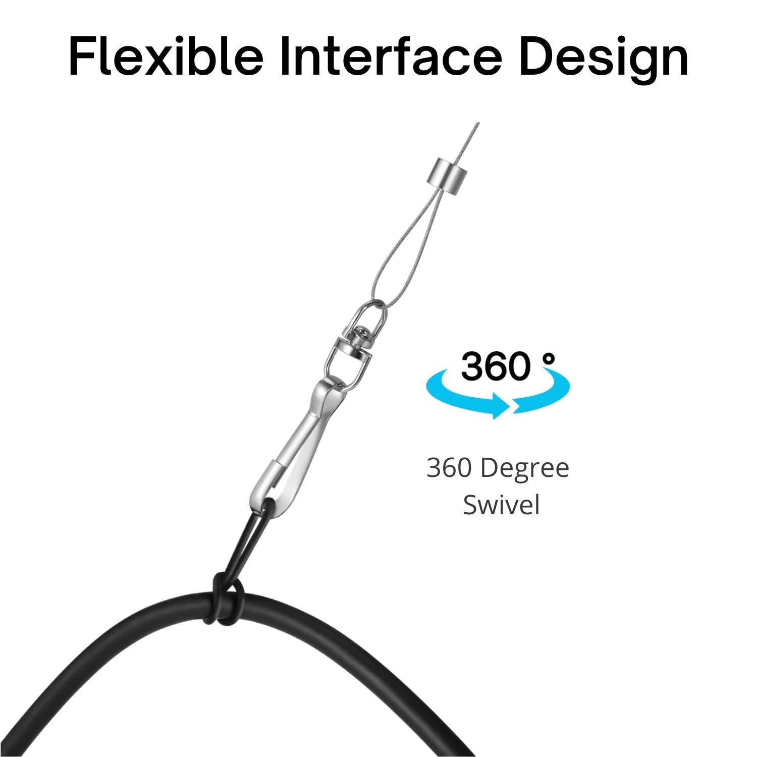 TNP VR Cable Management Retractable Cord Ceiling Cable Management VR Pulley System 6 Pack Black for HMD Link Cable Oculus Meta Quest 2 / Rift S/PSVR/Valve Index/HTC Vive/HP Suspension