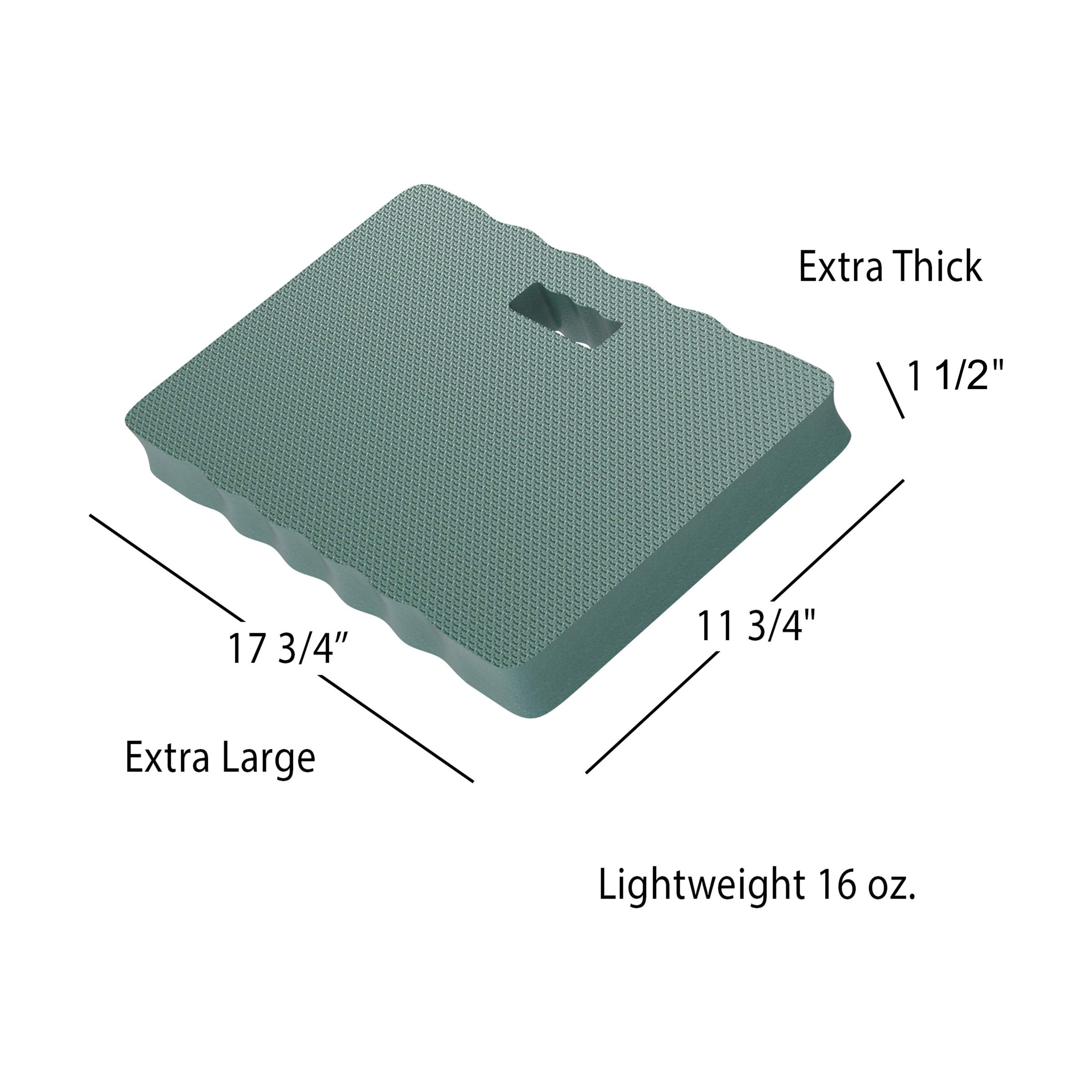Pure Garden 50-LG1080 Multiuse Kneeling Carrying Handle Mat Knee Protector for Gardening, Indoor and Outdoor Use, Green, X-Large