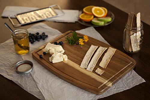 TOSCANA - a Picnic Time brand Ovale Acacia Cutting Board, Cheese Boards Charcuterie Boards, Wood Serving Platter, (Acacia Wood)