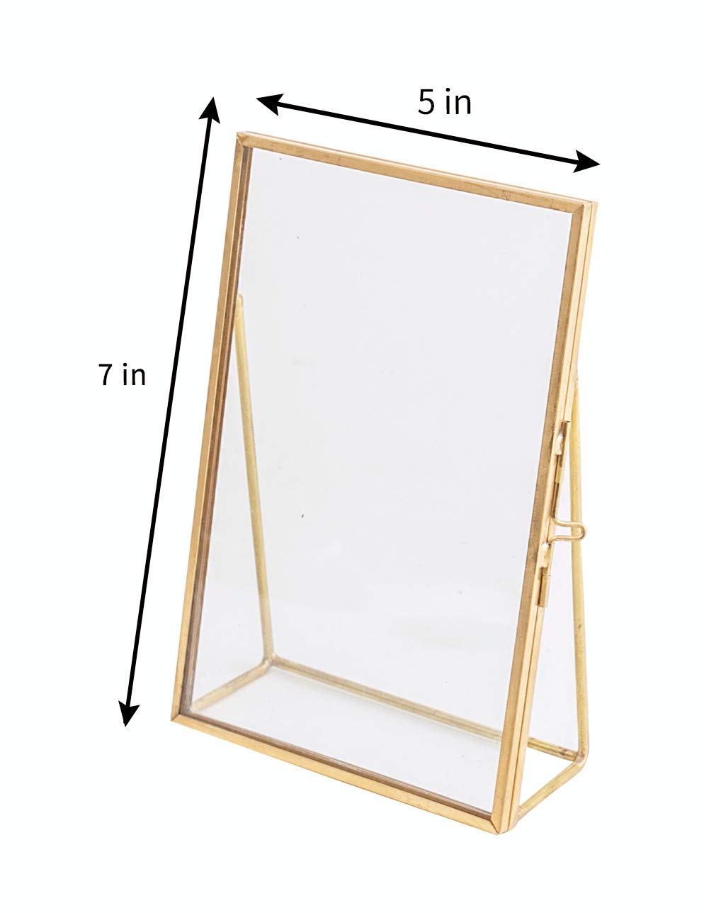 Levilan 5x7 Gold Photo Frame Vintage Style Antique Gold Standing Picture Frames with Pressed Glass, Brass (5 x 7)