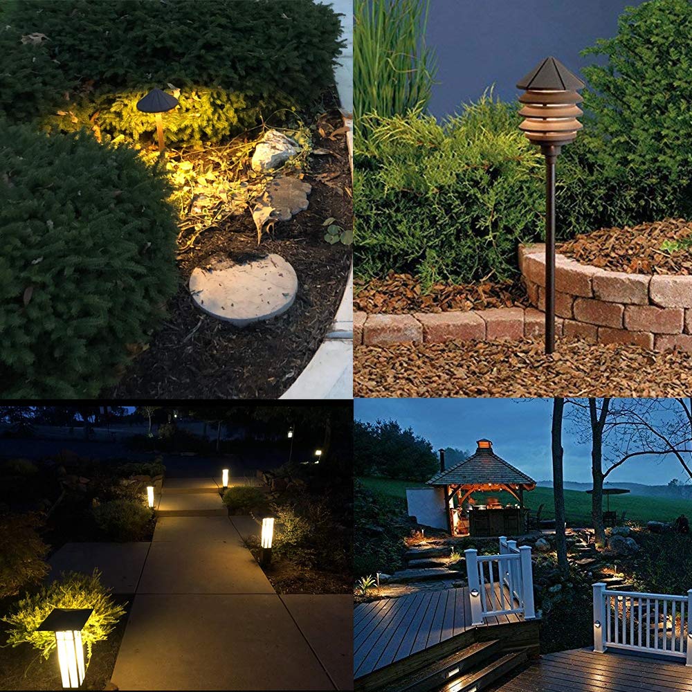 Makergroup T5 T10 Wedge Base LED Light Bulb High Brightness 12VAC/DC 3Watt 2700K-3000K Warm White Color for Outdoor Landscape Lighting Deck Stair Step Path Lights and RV Lights Pack of 6