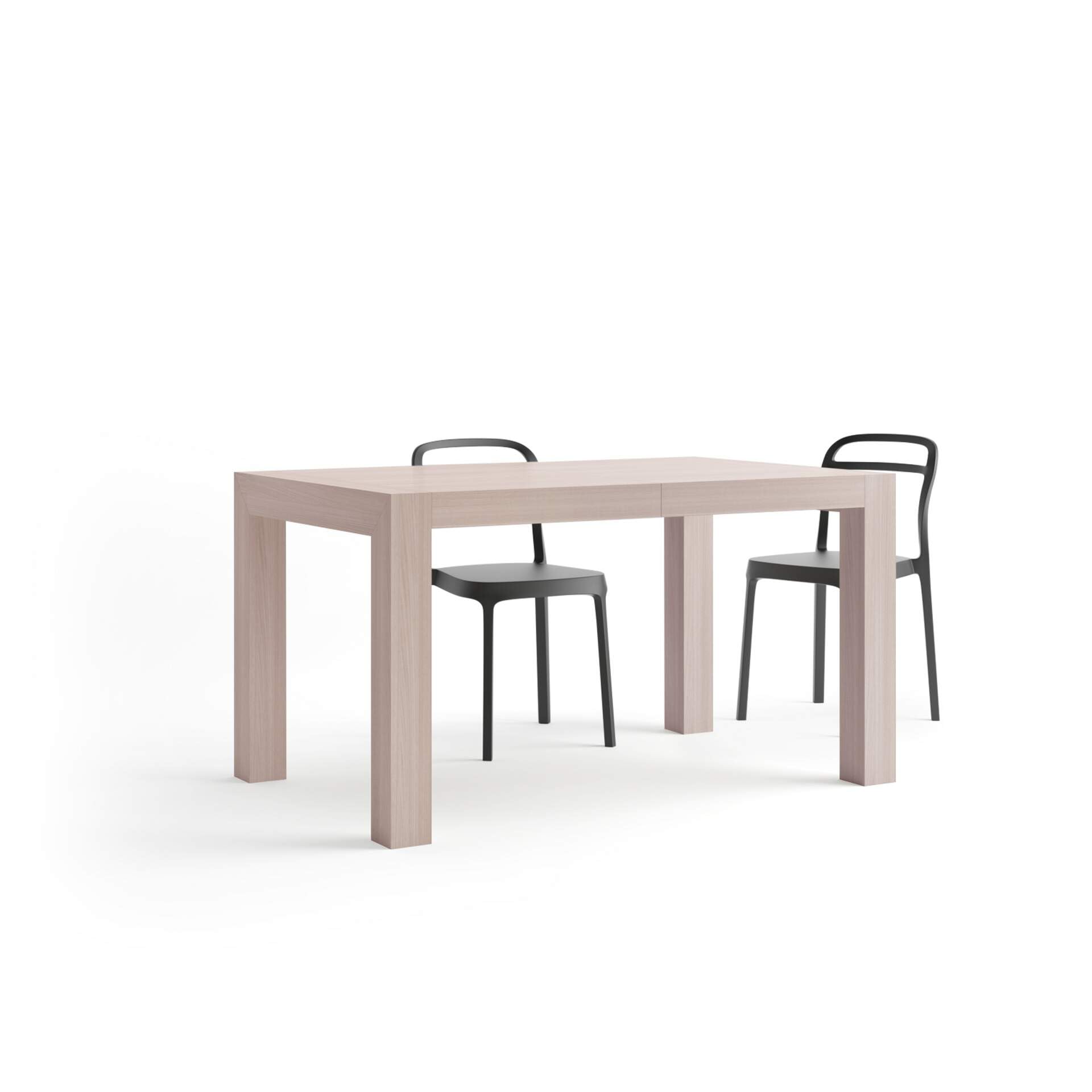 Mobili Fiver, Iacopo Extendable Dining Table, Pearled Elm, Made in Italy