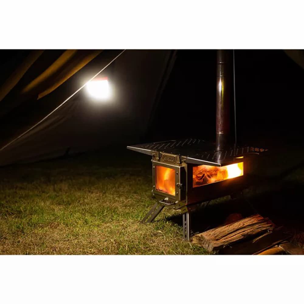 Oroqen Camping Wood Stove Portable Stainless Steel Stove (without stove fire mat)