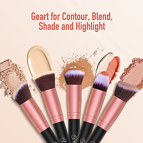 Makeup Brushes Makeup Brush Set - 16 Pcs BESTOPE PRO Premium Synthetic Foundation Concealers Eye Shadows Make Up Brush,Eyeliner Brushes(RoseGold)-Small