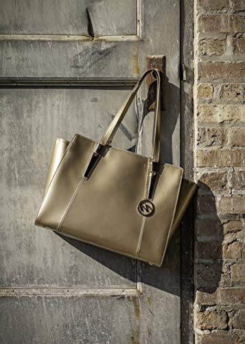 McKlein Leather Tablet Tote, Gold