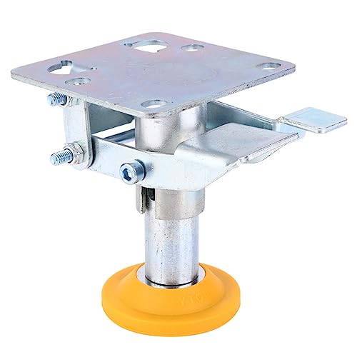 Manganese Steel Floor Lock,Adjustable Caster Lock,Secure Wheel Lock,Trolley Brake Floor Lock Manganese Steel Trolley Cart Lock with TPU Pad,100kg Load-Bearing,for 4~5in Casters (X-75-32-3), Manga