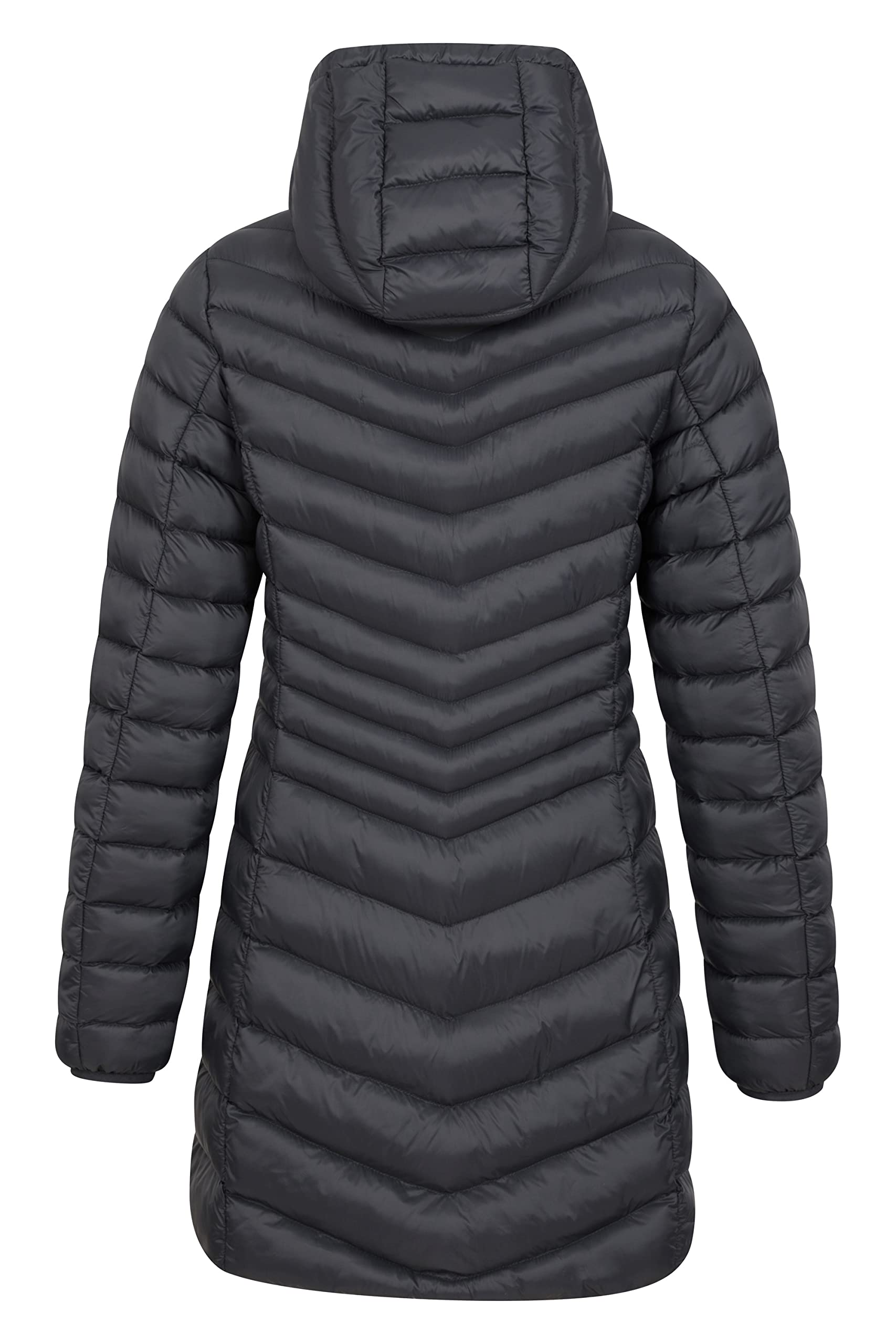 Mountain Warehouse Florence Womens Long Jacket - Padded Winter Coat Jet Black 10