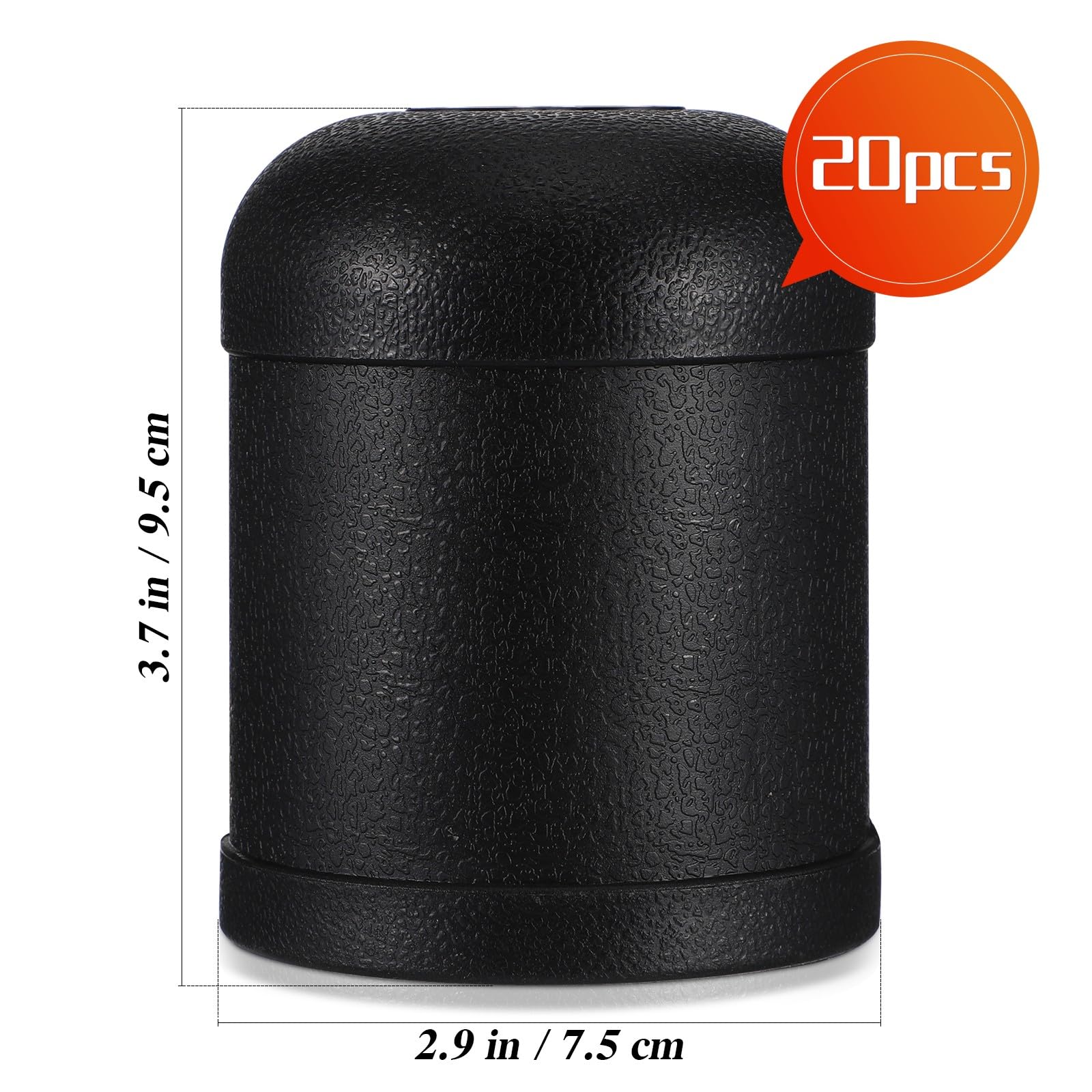 Toyvian Leather Dice Cups 20 PCS Dice Cups Dice Shaker Cup Professional Dice Cups Plastic Shaker Dice Vintage Dice Cups Black Leather Dice Cups for Dice Games