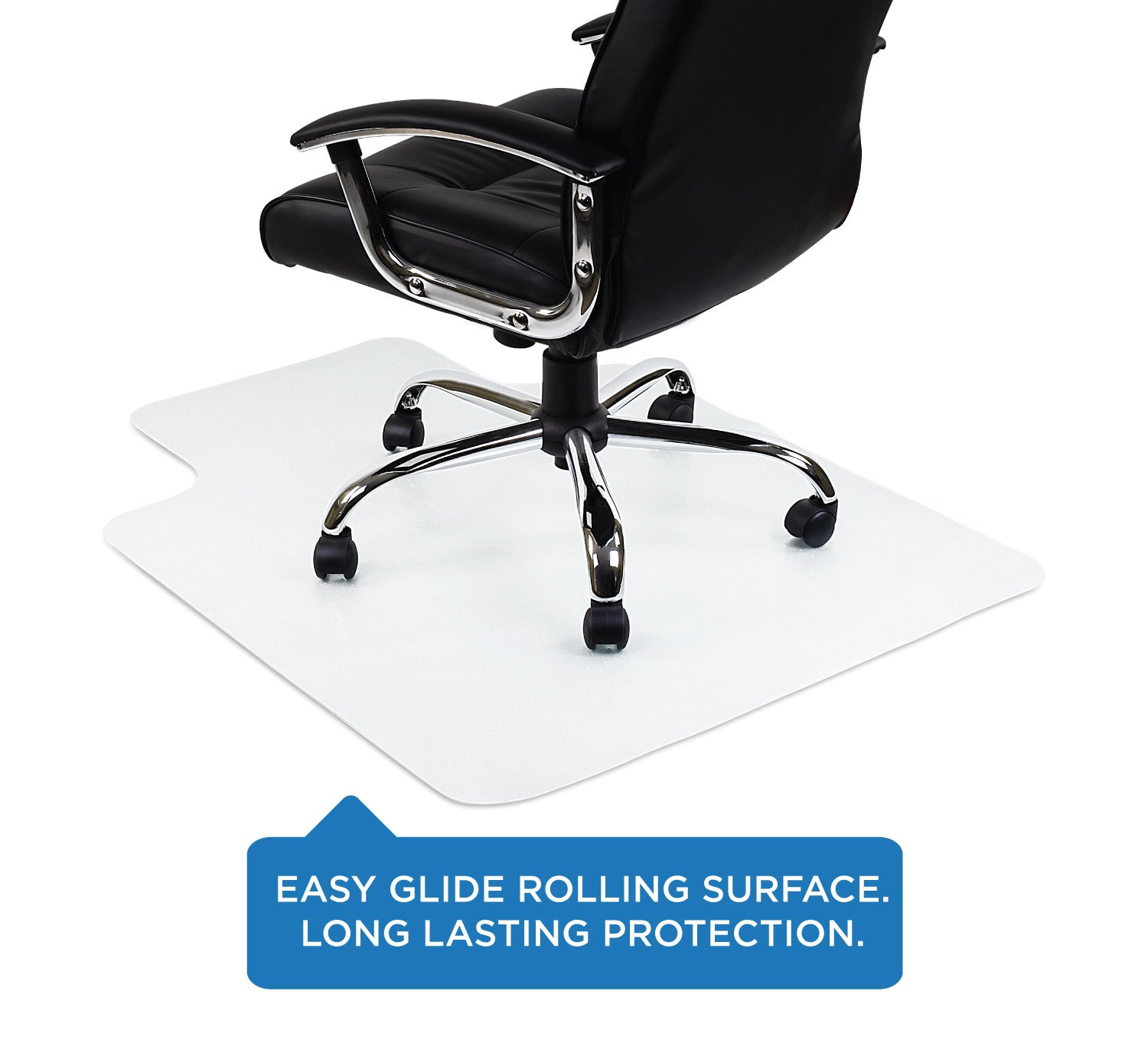 Mount-It! Clear Chair Mat for Carpet, Non-Slip Studded Office Chair Floor Protector, Heavy-Duty Non-Toxic PVC Material, Use in Home or Office, 47" x 35.5" (MI-7817A)