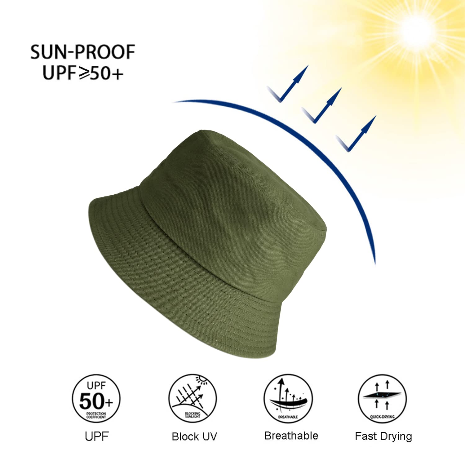 Wheebo Solid Color Bucket Hat for Women Summer Beach Fishmen Hat for Lady Adult Unisex Cotton Cap (Hot Pink)