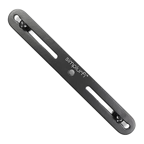 Simplurfi Microphone Bar - Fits 3/8" Mic Stand or 5/8" 1/4" with adaptors, Adjustable Length 2.81-9.87", Dual Mic Holder - With 2 Microphone Clips